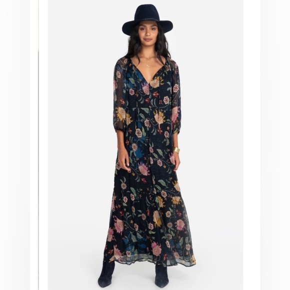 Johnny Was | Dresses | Johnny Was Tauri Floral Silk Maxi Dress | Poshmark